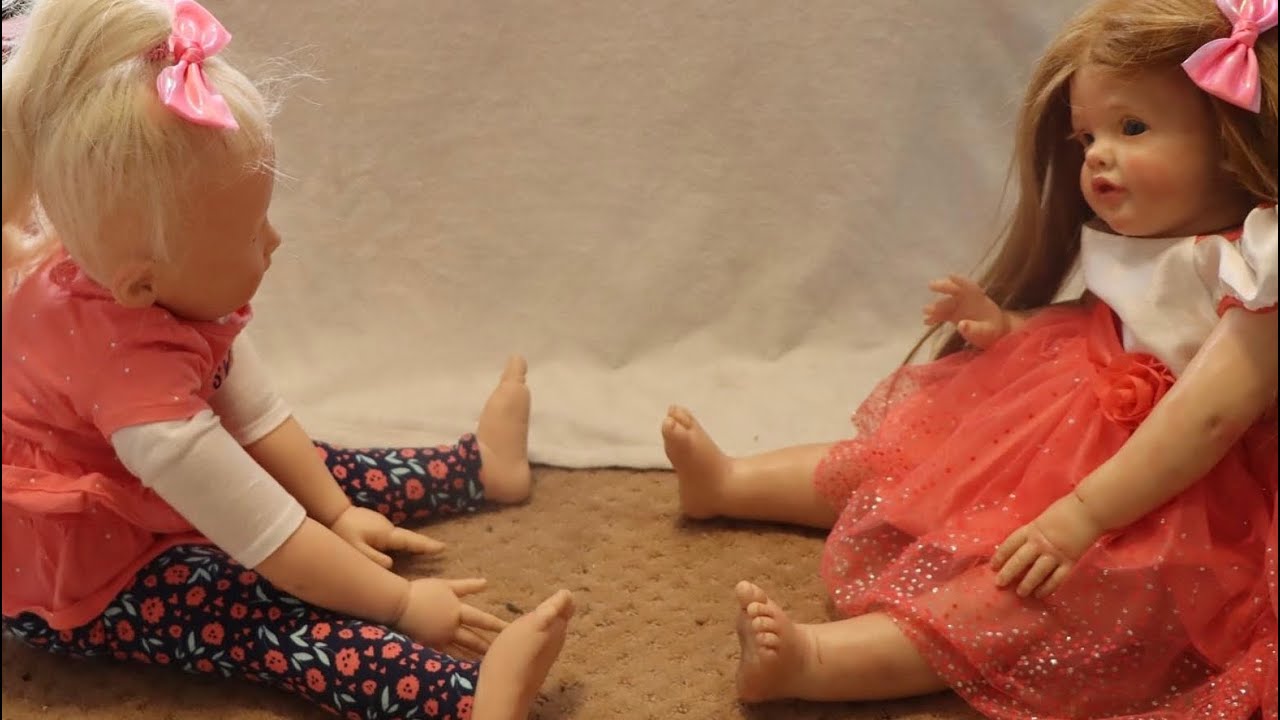 Reborn Macy and Reborn Patsy Playing Indoor Ball - YouTube