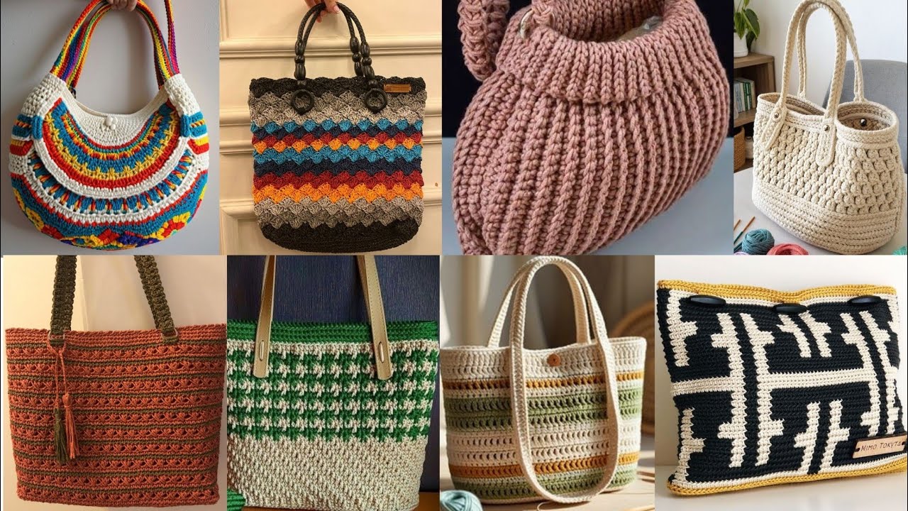 Pop up Crochet boho chic Tote Bag ‎| Chopstick | Diy - YouTube