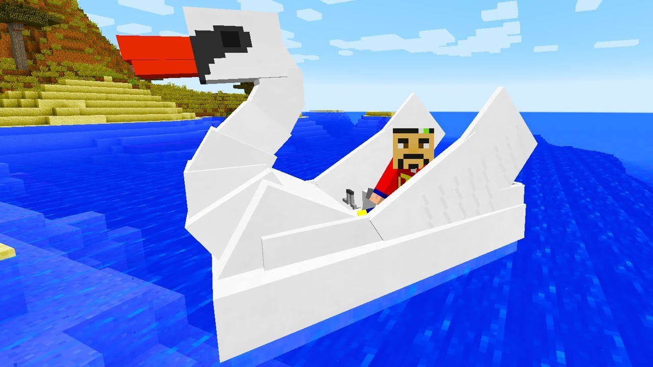 LOS CISNE BARCOS! Minecraft 1.12.2 MOD SWAN BOATS! - YouTube