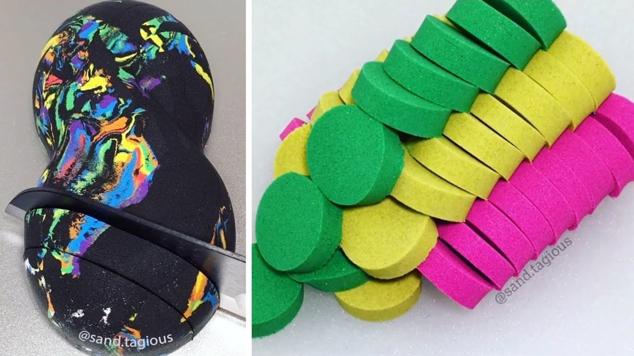 Oddly Satisfying Video Kinetic Sand ASMR - Sand Tagious - YouTube