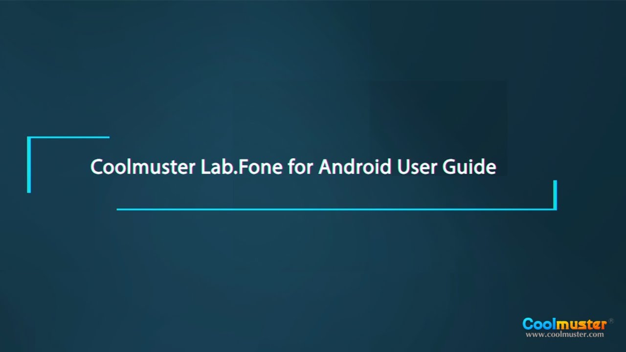 Coolmuster Lab.Fone for Android User Guide - YouTube