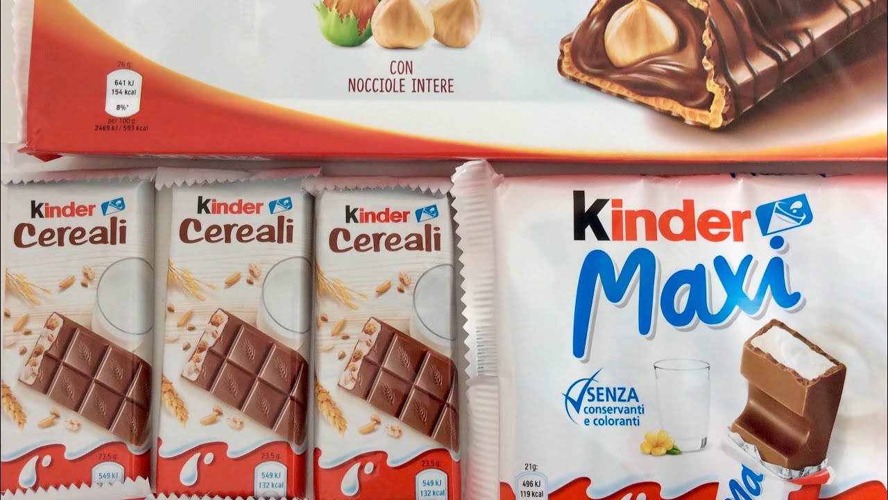KINDER SWEETS + NUTELLA B-READY ASMR Unboxing - YouTube