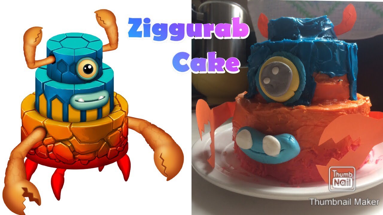 How to make Ziggurab cake from my singing monsters - YouTube