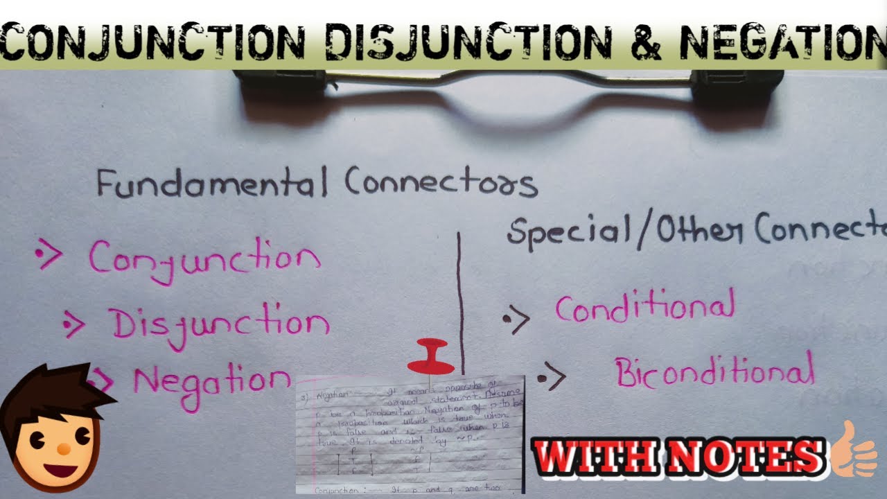 Define conjuction, disjunction & negation with example | Truth table ...