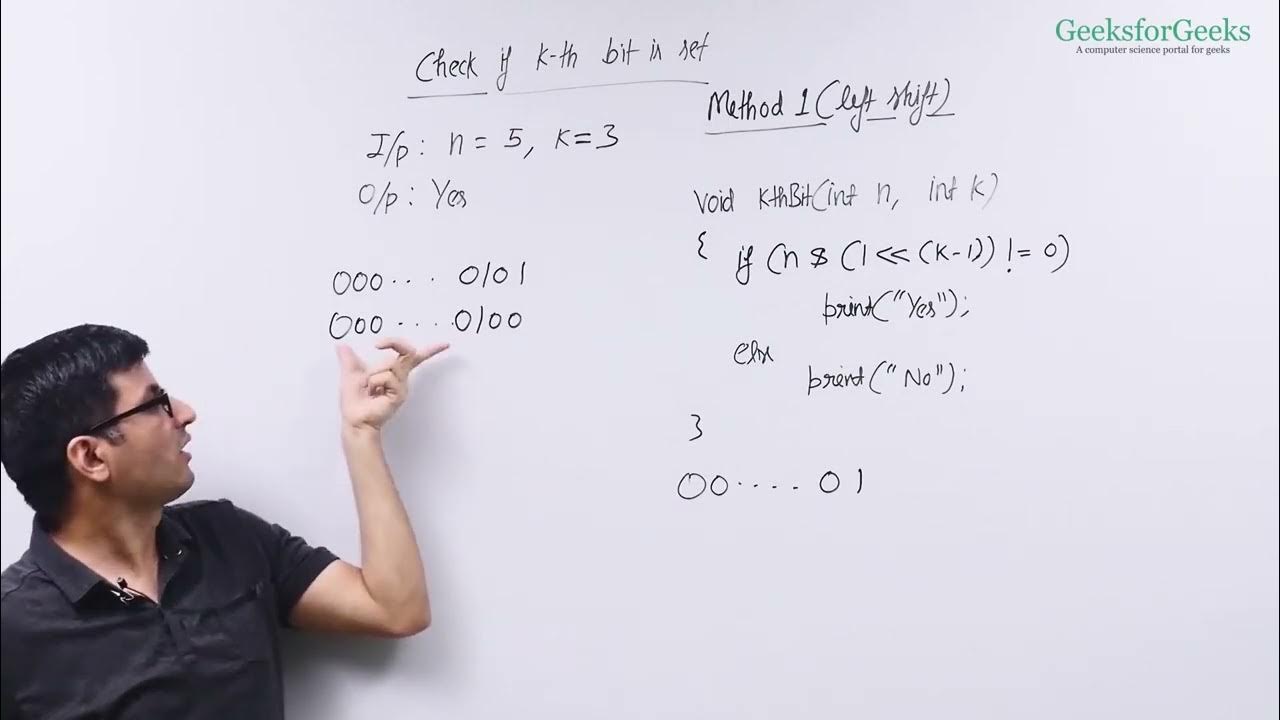 06. How to Check Kth bit is set or not ? Bitwise- Data Structures simplified - YouTube