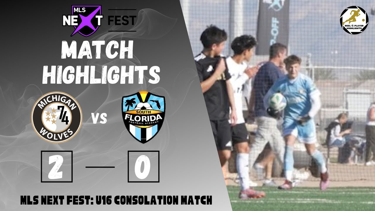 (60 in 8) MLS Next Fest U16 Consolation Match: Michigan Wolves vs South ...