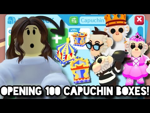 Opening 100 Capuchin Monkey🙊Boxes!📦 | Adopt Me! | Roblox - YouTube