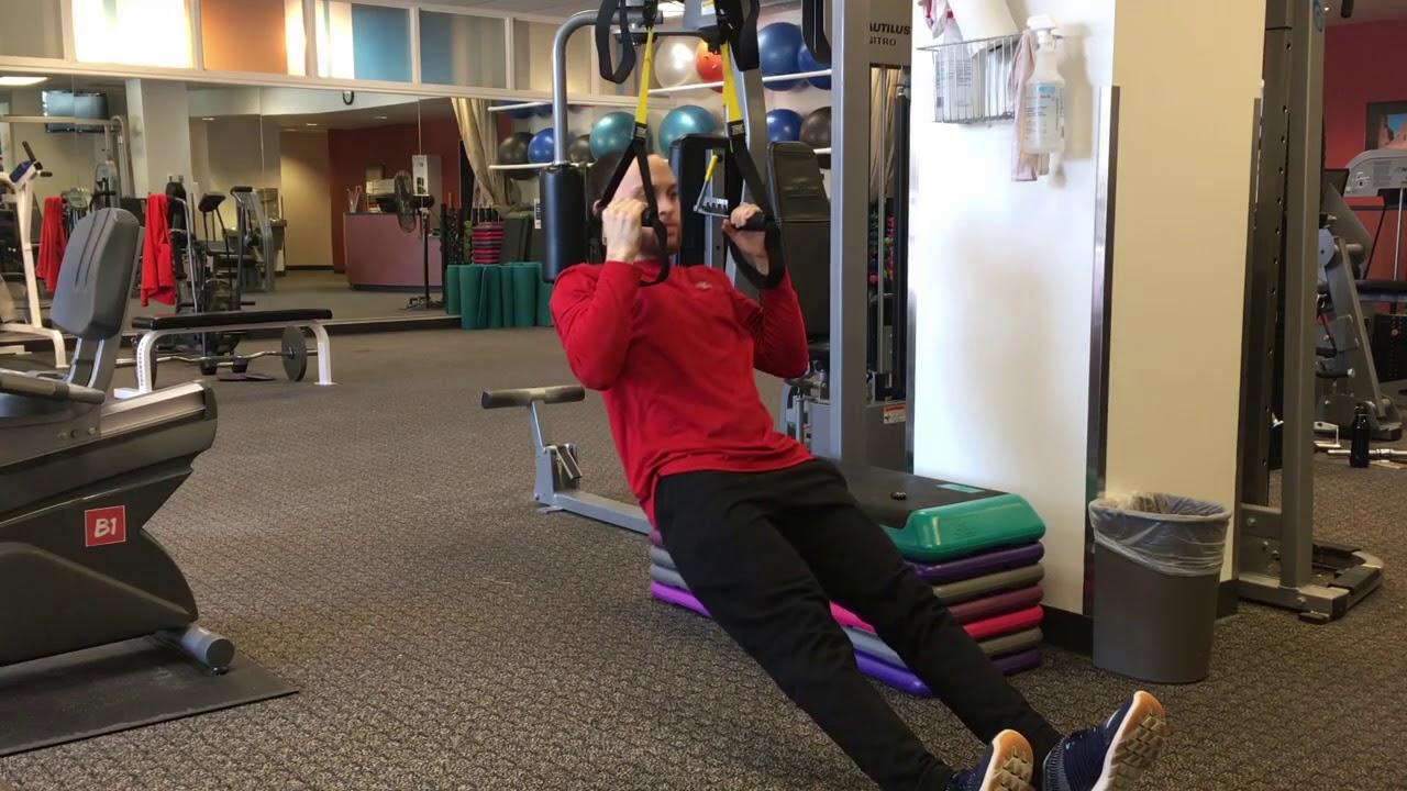 TRX Straight Leg Pull Up - YouTube