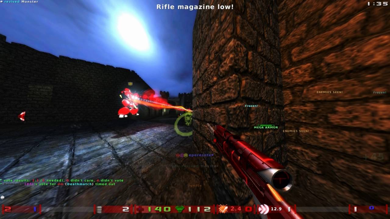 Nexuiz classic map castle_fixed_b1 - YouTube