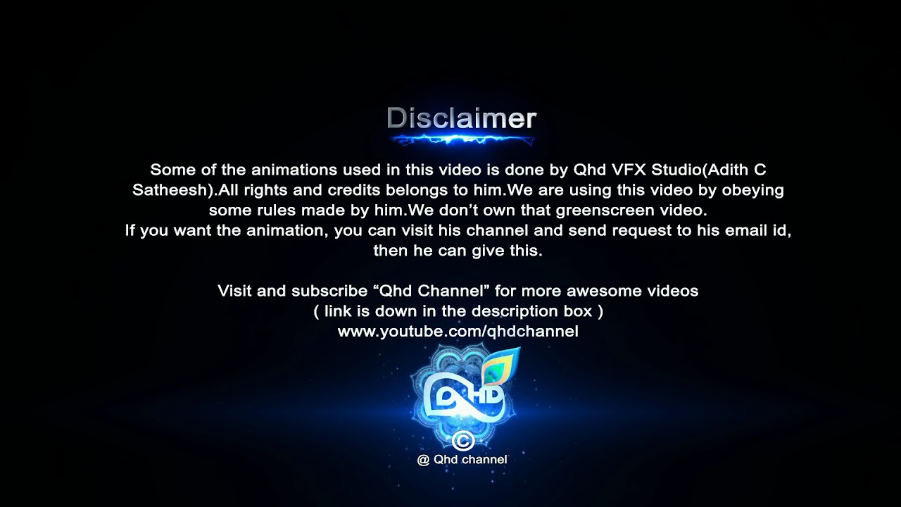 This disclaimer should be placed on the use of all my videos - YouTube