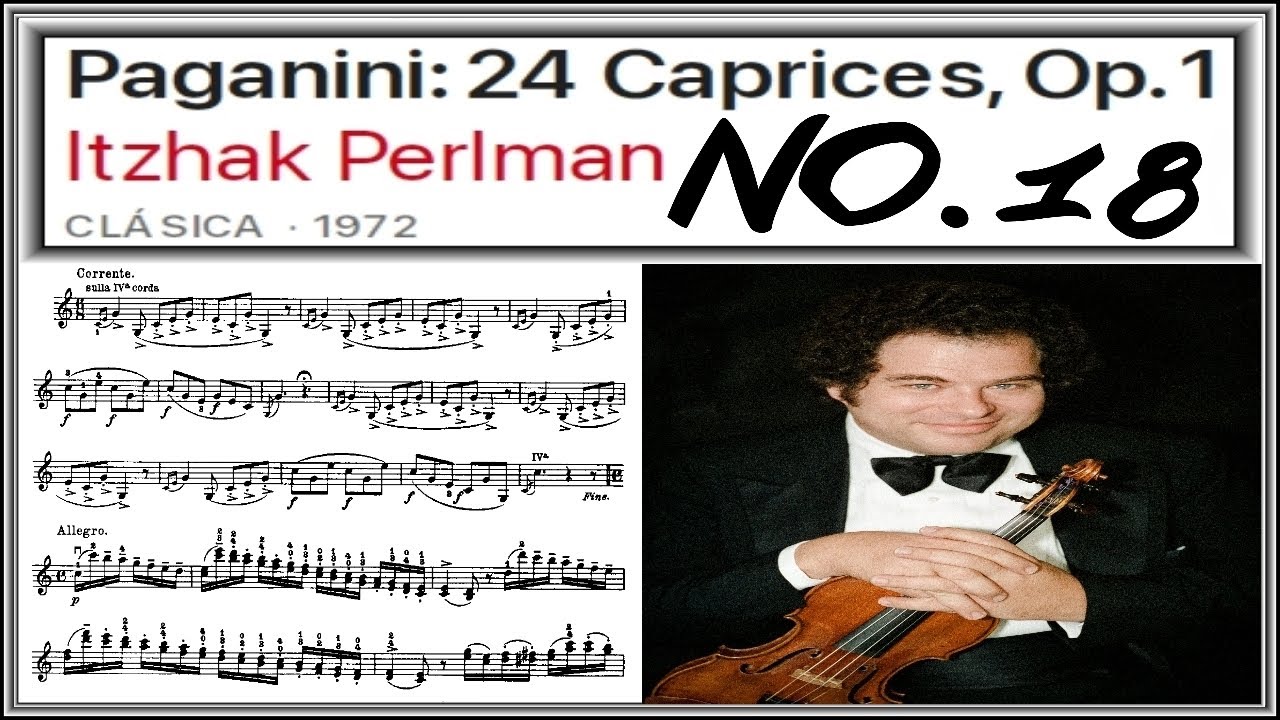 Niccolo Paganini - 24 Caprices Op.1 (Caprice no.18 in C major) - YouTube