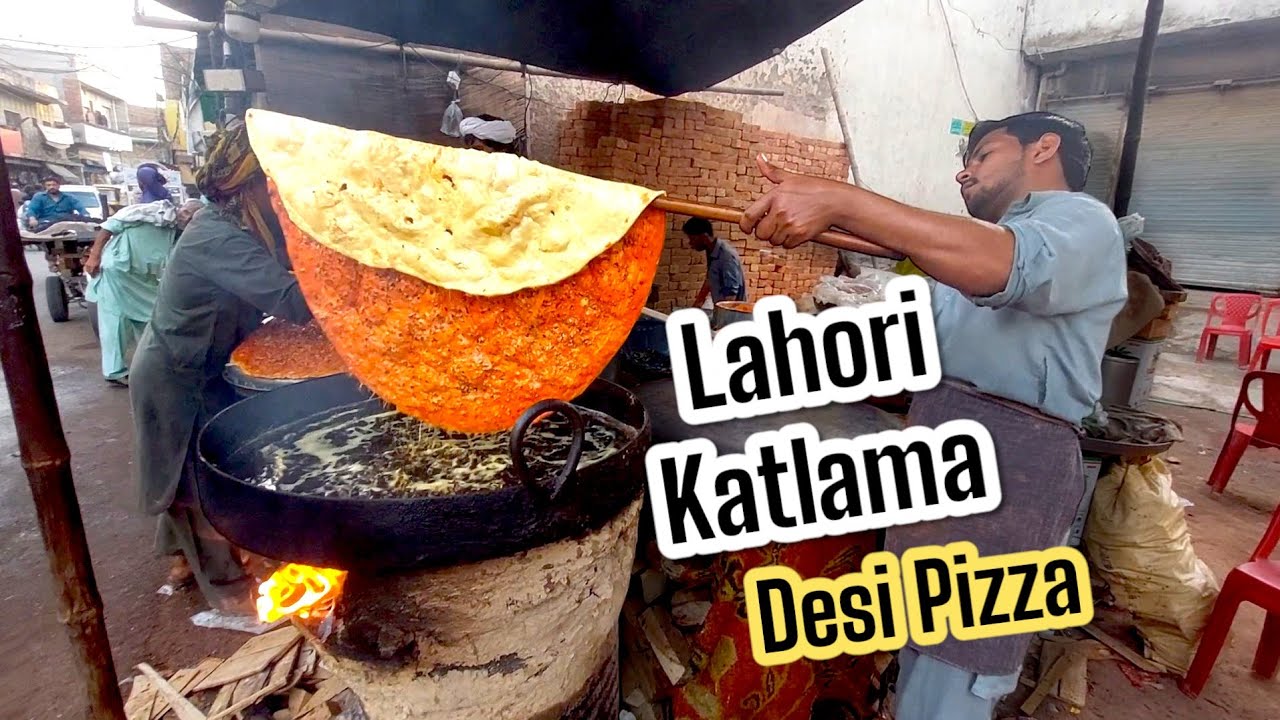 Lahori Katlama | Deep Fried Desi Pizza | Lahore Street Food | Katlama ...
