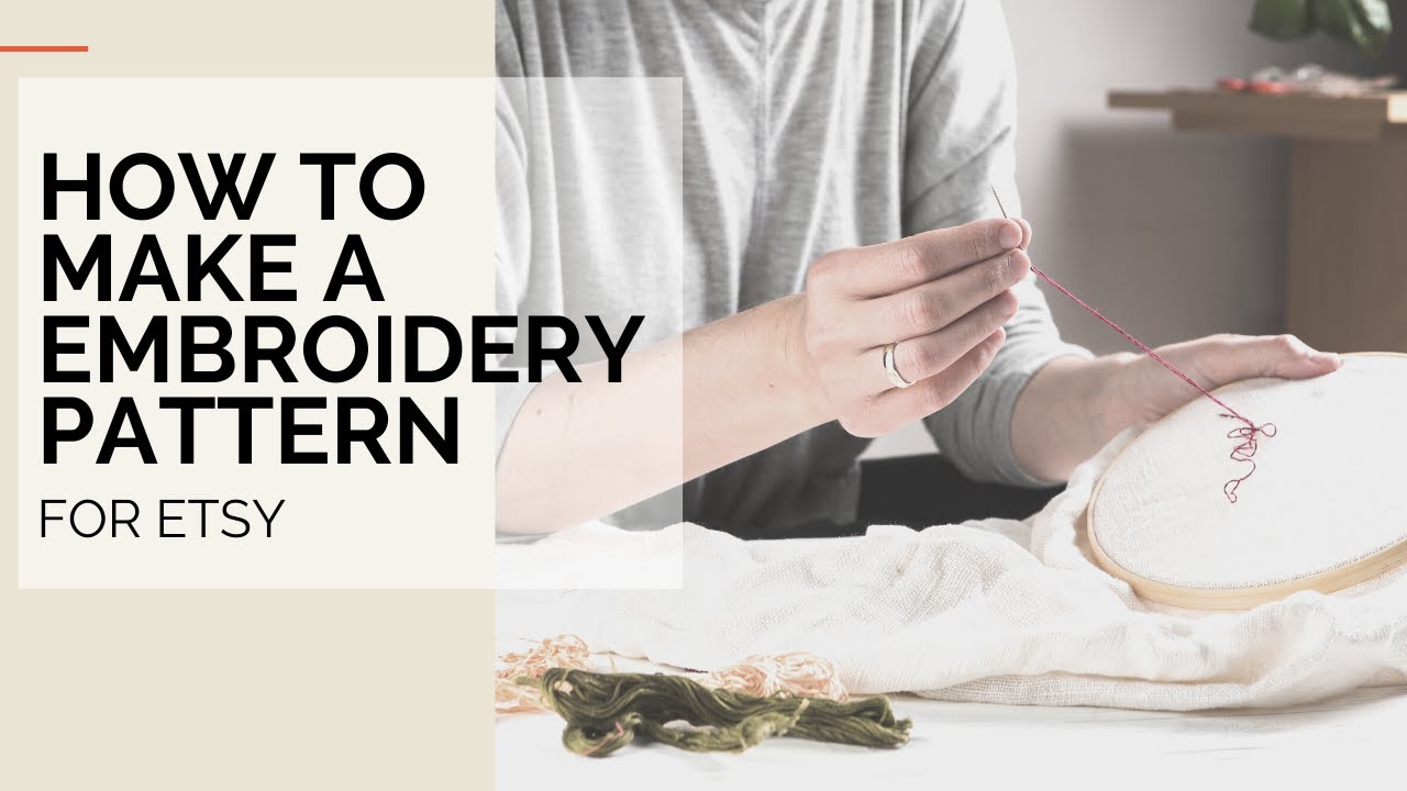 how to make a embroidery pattern for Etsy - YouTube