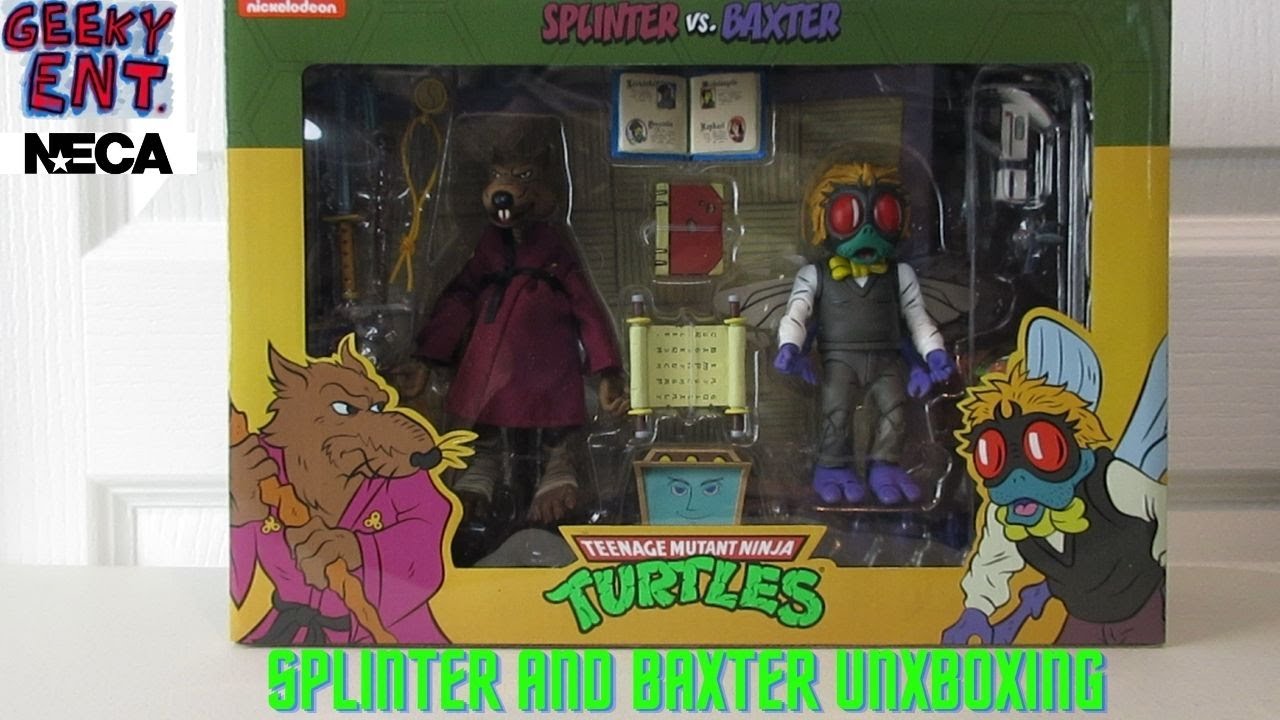 Neca Splinter Baxter Stockman Figure Unboxing and Review - TMNT ...