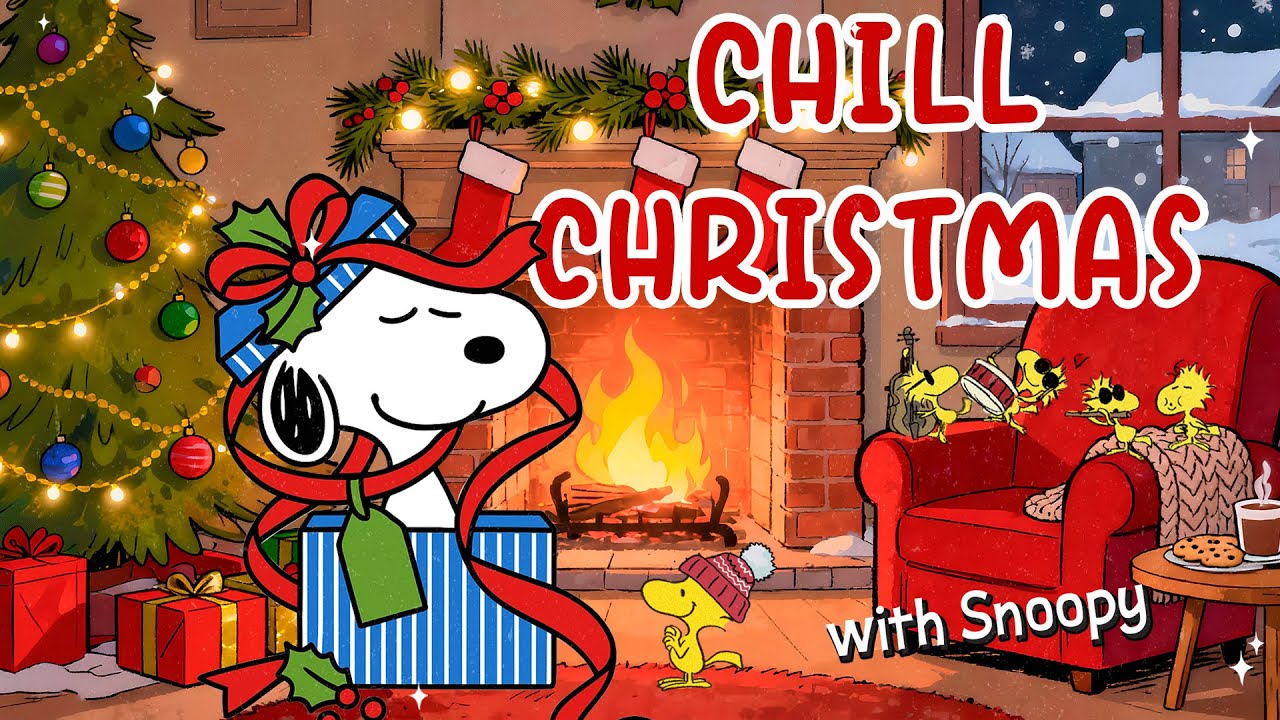 Chill Christmas Vibe with Snoopy 🎅 ️ Smooth Jazz to Countdown until ...