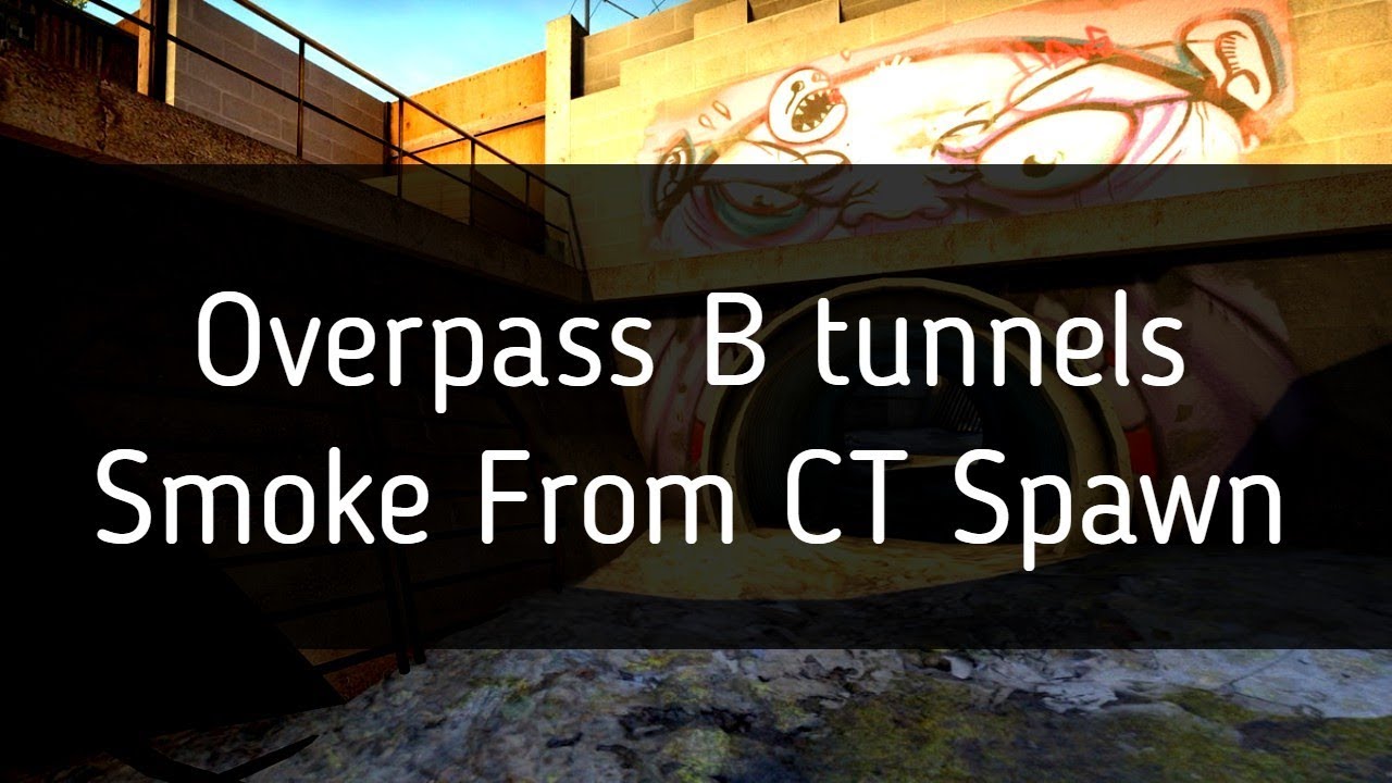 How to Smoke B tunnels in Overpass from CT Spawn - Two Easy Methods 64 ...