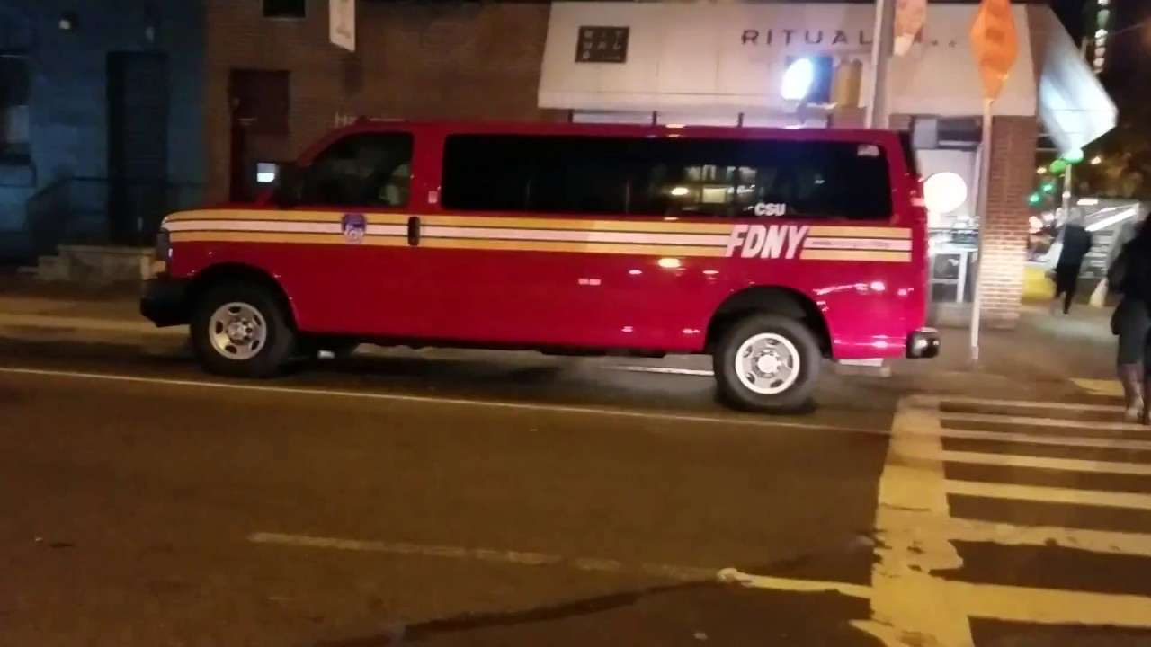 FDNY CSU New Messenger Van Parked In Manhattan, New York - YouTube