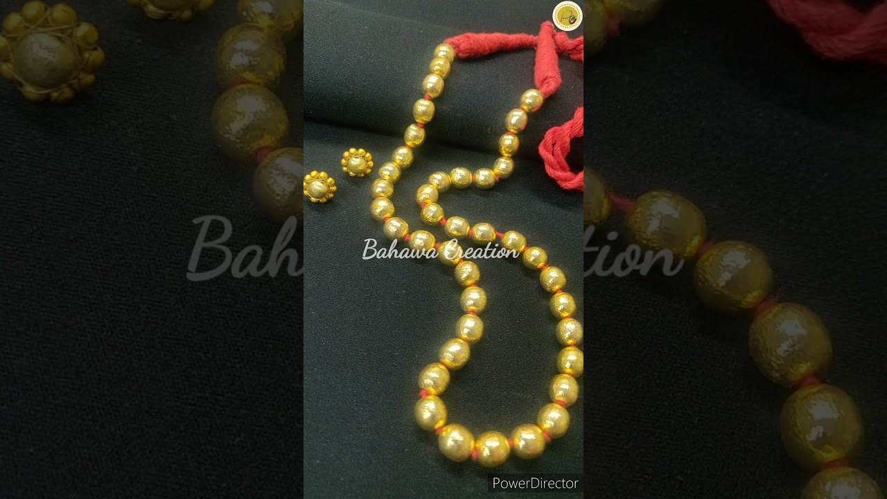 #Short | Golden Mohanmal Necklace Designed by Bahawa Creation | purely ...