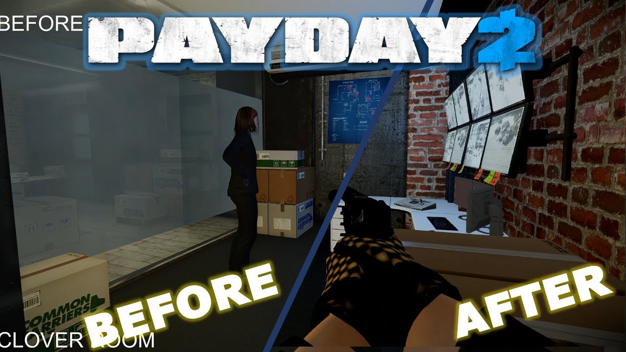 Payday 2 Safehouse upgrade comparison tier 1 floor 1 - YouTube