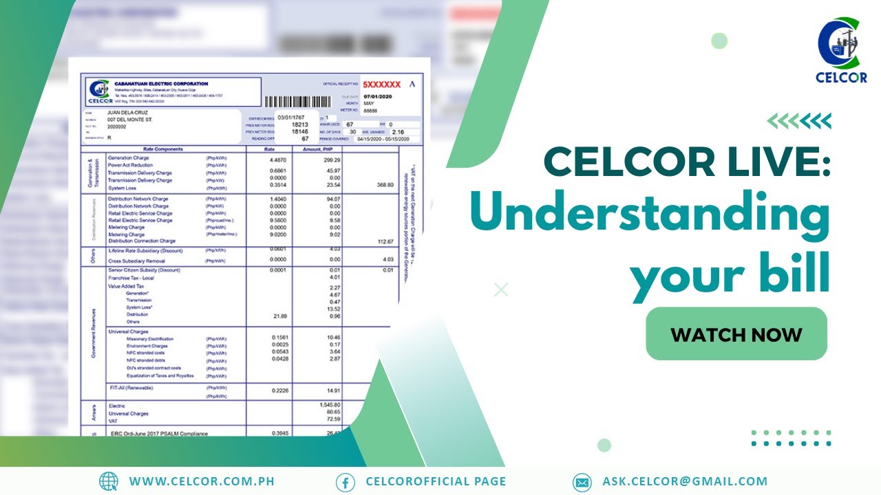 CELCOR LIVE - Understanding Your Bill (August 12, 2022) - YouTube