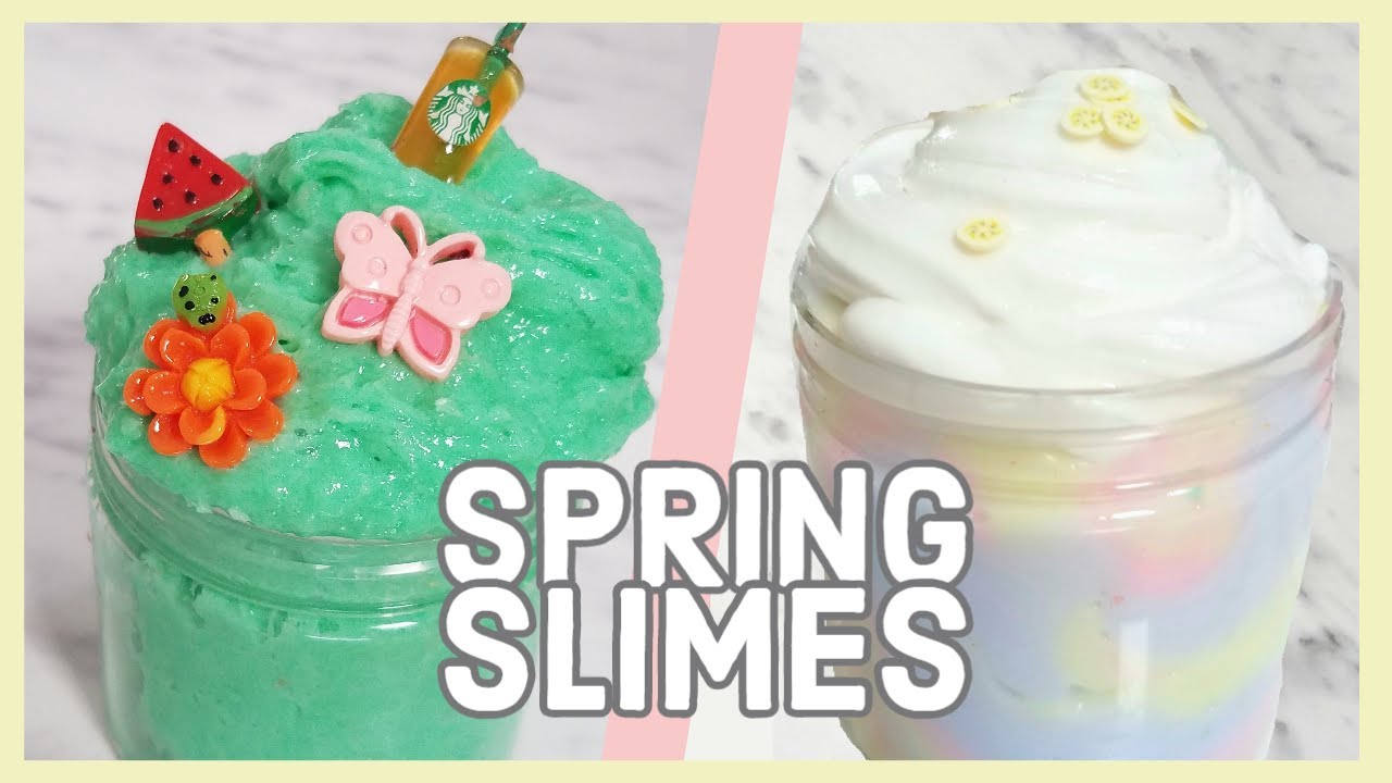 HOW TO SLIME: Spring Slimes! Super EASY And CUTE!! - YouTube