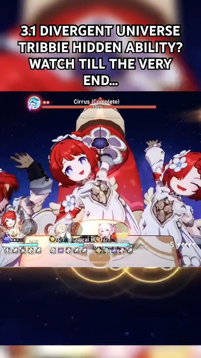 3.1 TRIBBIE HIDDEN ABILITY? DIVERGENT UNIVERSE HONKAI: STAR RAIL #hsr #honkaistarrail #memes ...