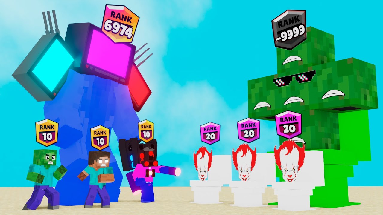 Titan COMPUTER MAN vs Upgraded Titan DRILLMAN in Minecraft animation ...