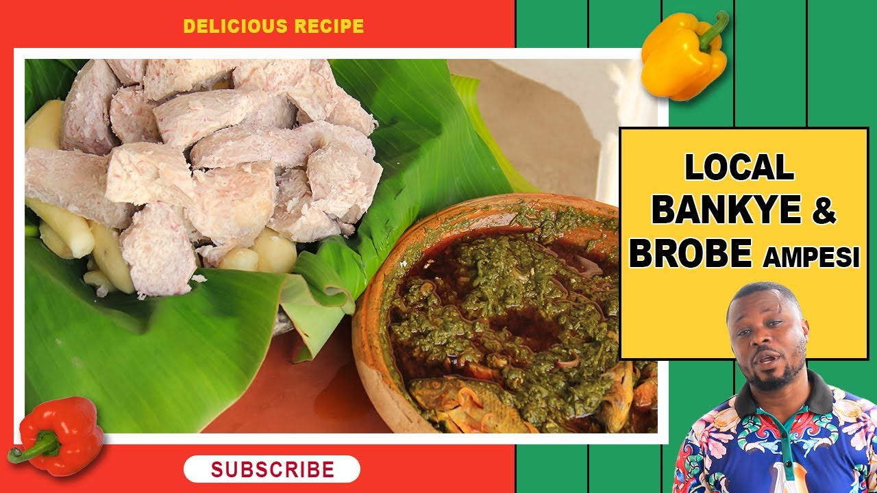 Amazing Ghanaian Cassava & Taro roots recipe Local Bankye and Brobe ...