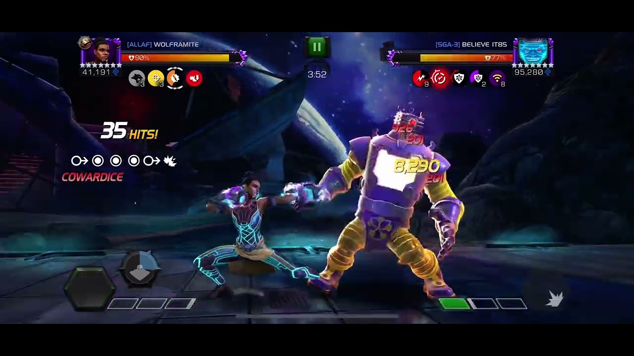 MCoC Shuri vs Arnim Zola on node 14 (ebb flow knock down and heavy ...
