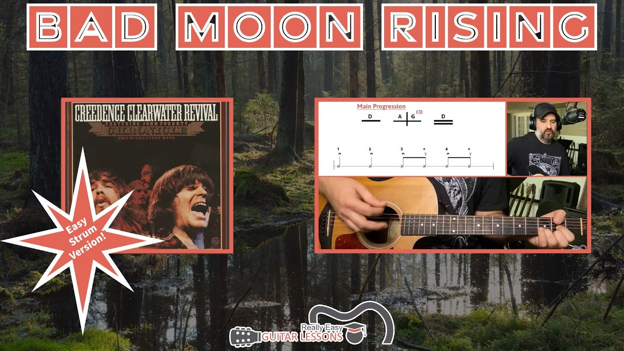 Bad Moon Rising Guitar Lesson | EASY Strummy Version - YouTube