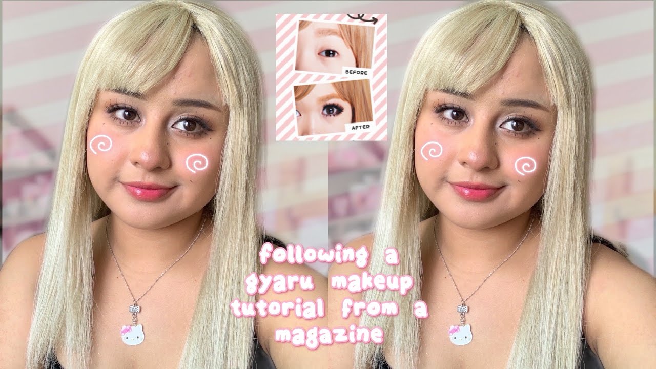 Seguí un tutorial de maquillaje Gyaru de una revista! ദ്ദി(˵ •̀ ᴗ ...