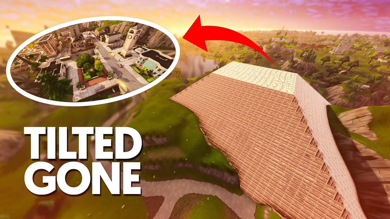 I COVERED TILTED TOWERS WITH A PYRAMID! (Fortnite Battle Royale) - YouTube