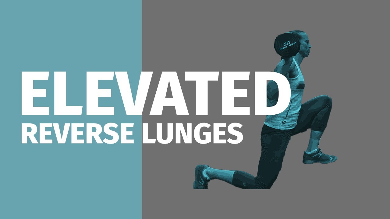 Glute and Quad Strength Exercise Tutorial | Elevated Reverse Lunges - YouTube