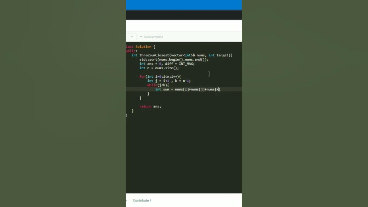 Leetcode Daily 16 3sum Closest Coding Shorts C Viralshorts Programming Cpp Youtube 
