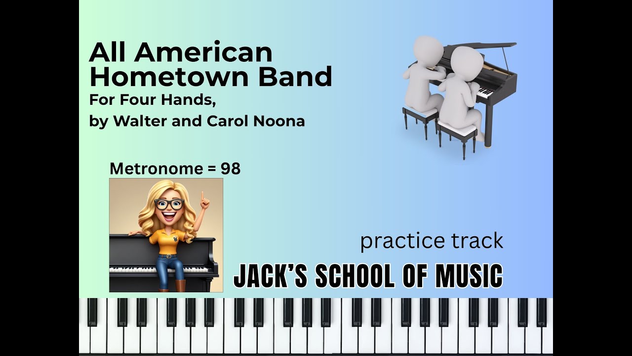 Play Along - practice, The All American Hometown Band Piano Duet by ...
