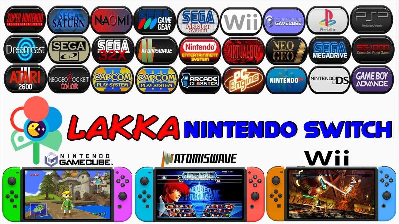 LAKKA Nintendo Switch - Roda Game Cube, Wii, Atomiswave, Naomi, PSP e ...