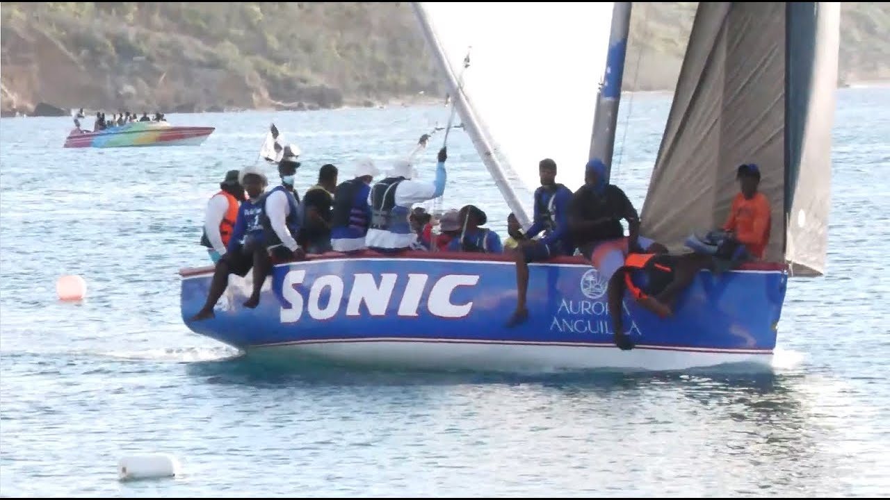 2021 August Monday Boat Race @ Sandy Ground (End of race) - YouTube