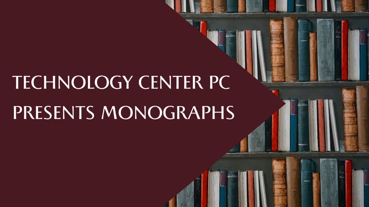 A WONDERFUL COLLECTION OF NEW MONOGRAPHS FROM TECHNOLOGY CENTER PC ...
