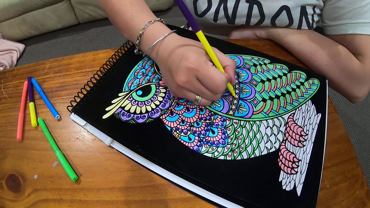 Nikki colouring in time lapse GoPro hero 7 - YouTube