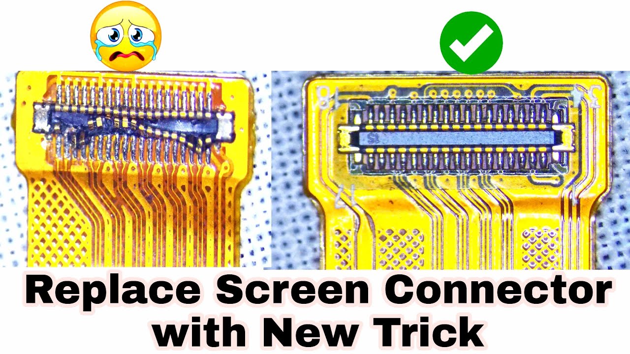 Mobile Screen Connector Replacement without Quick SMD || Normal hotgun ...
