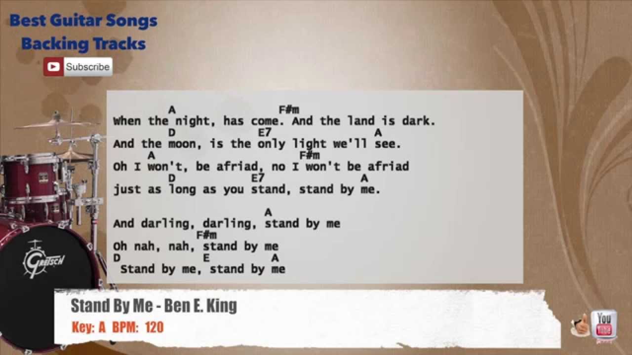 🥁 Stand By Me - Ben E. King Drums Backing Track with chords and lyrics ...