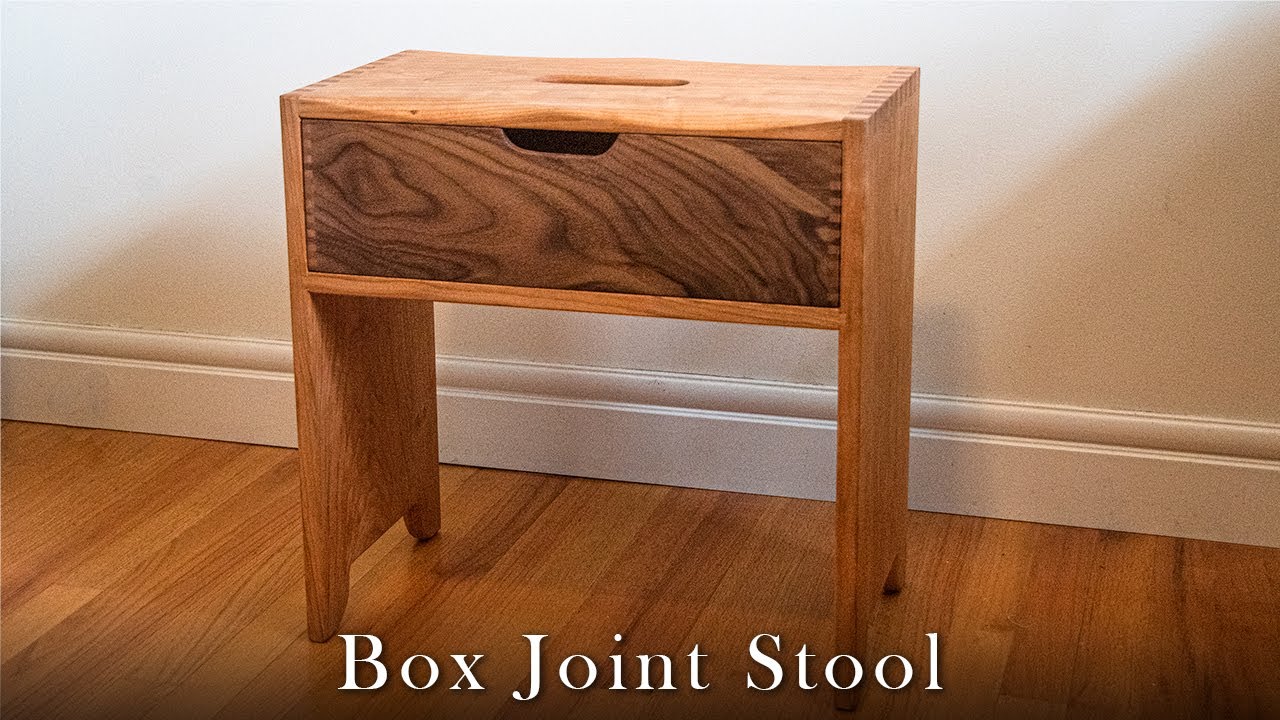 Simple Box Joint Stool - YouTube