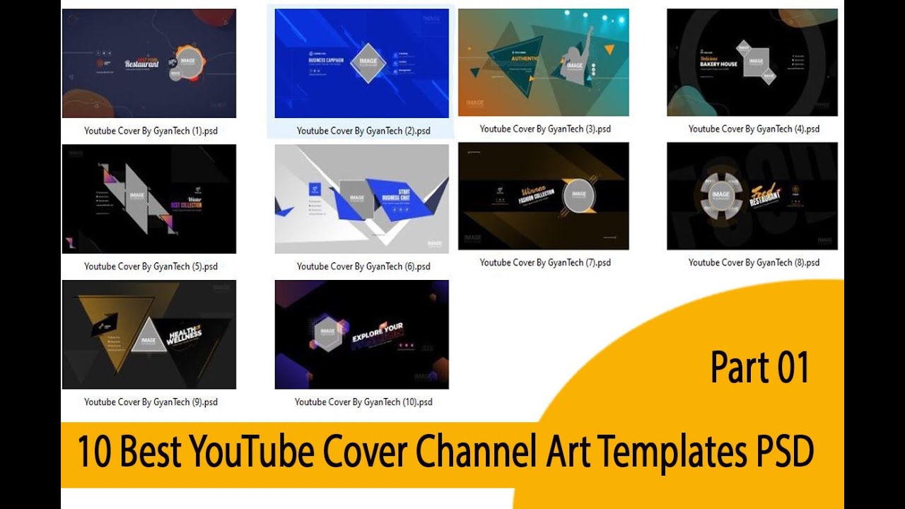 YouTube Banner Cover Channel Art In Photoshop PSD Part 01 | Tutorial ...