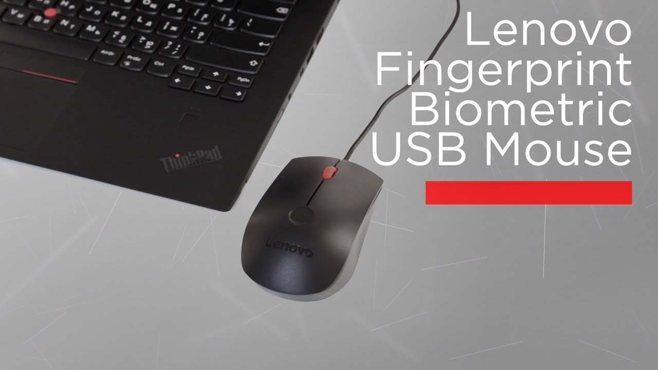 Миша Lenovo Fingerprint Biometric USB Mouse - YouTube