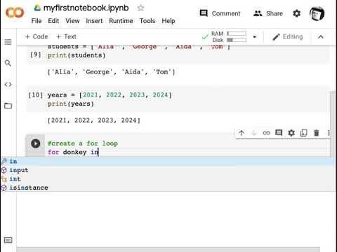Python for journalists: using Google Colab to learn about lists, variables and other coding ...