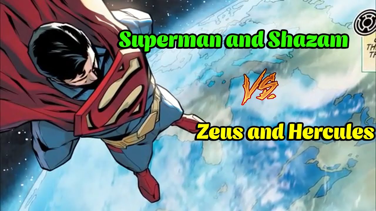 The ultimate battle in the sky Olympian Superman Vs Zeus. Shazam Vs ...