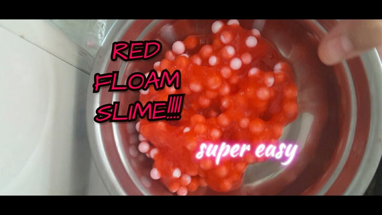 RED FLOAM SLIME!!!(SUPER EASY) - YouTube