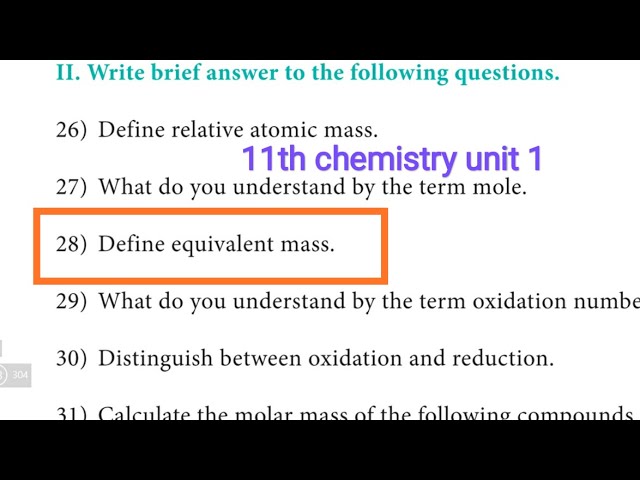 Equivalent Weight Units