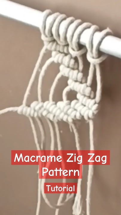 Macrame Zig Zag Pattern Tutorial #shortvideo #macrametutorial #macrame #macramecreation # ...