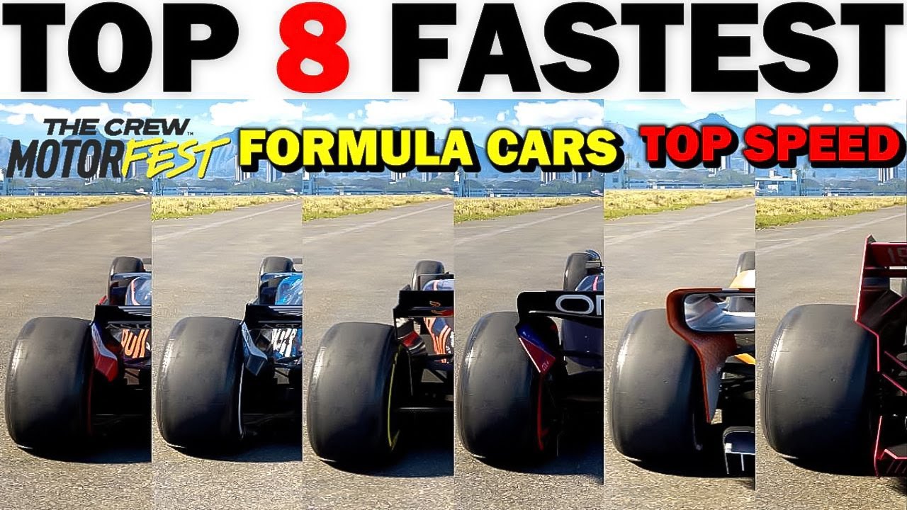 Top 8 Fastest F1 Cars in The Crew Motorfast - YouTube